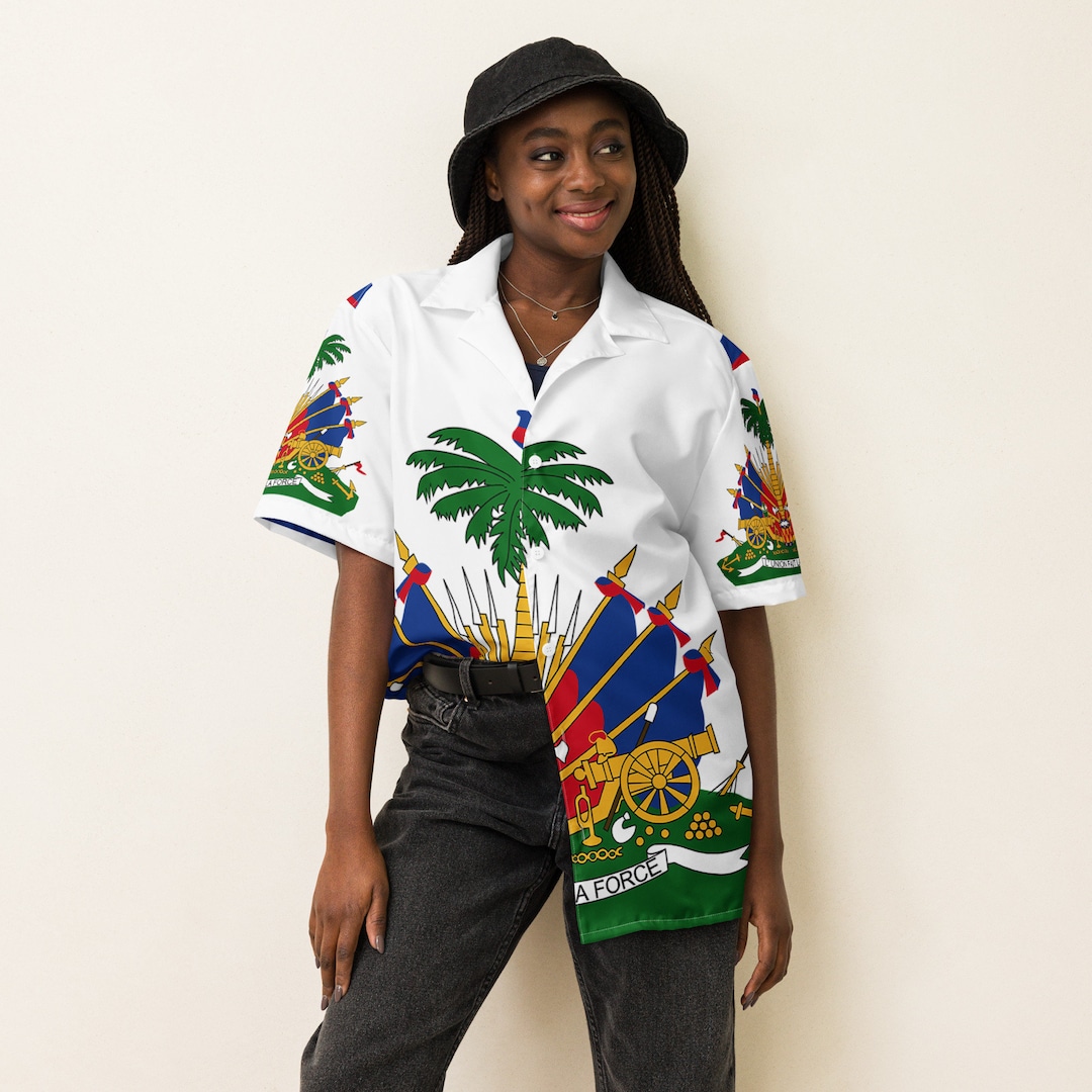 Unisex Haitian Flag Button Shirt - Etsy