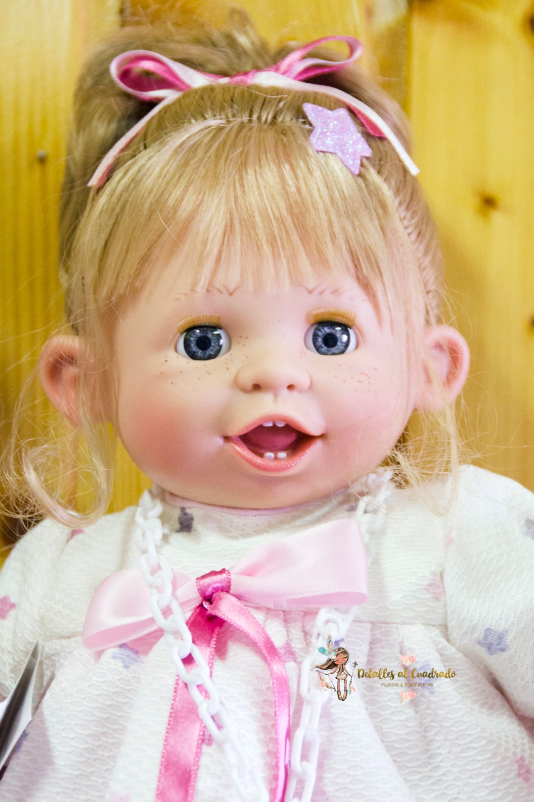 Smile Doll, Doll With Pacifier, Blonde Hair Doll, Dress Doll, Birthday ...