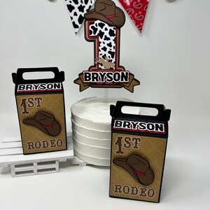 First Rodeo Treat Boxes First Rodeo Birthday Party Cowboy Party First ...