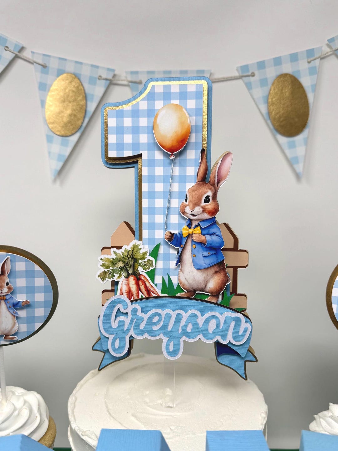 Peter Rabbit Cake Topper | Peter Rabbit Birthday Cake Decoration ...