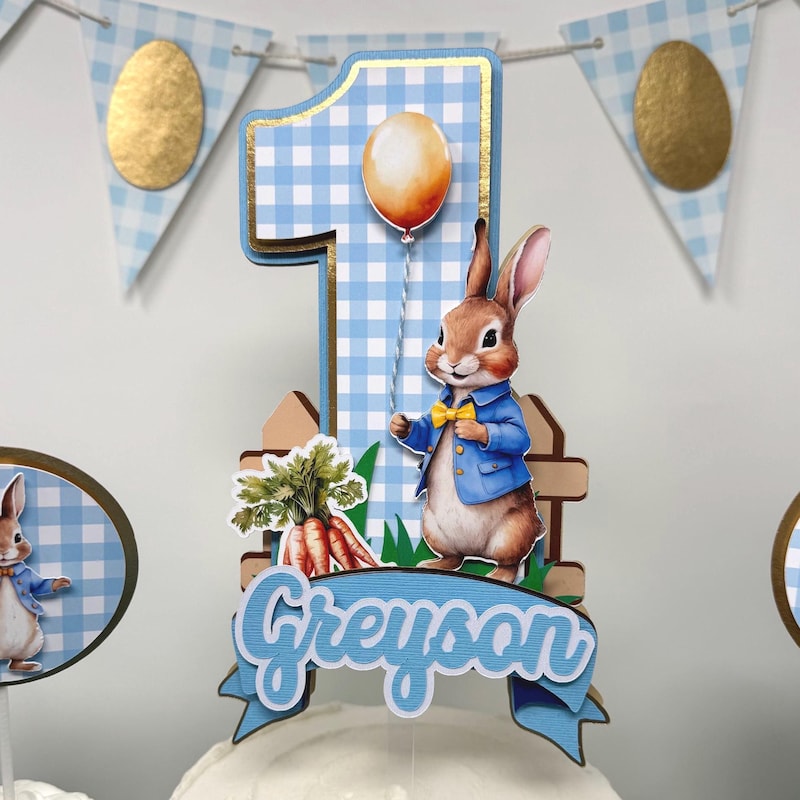 Peter Rabbit Cake Topper - Etsy