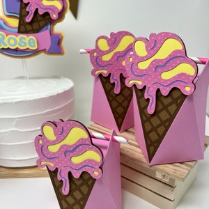 Ice Cream Treat Boxes| Ice Cream Birthday Party| Sweet One| Three ...