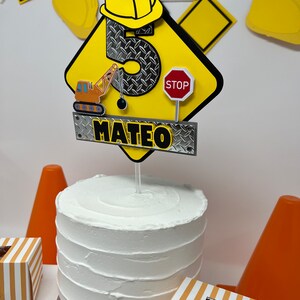 Construction Birthday Construction Cake Topper Construction Party Favor ...