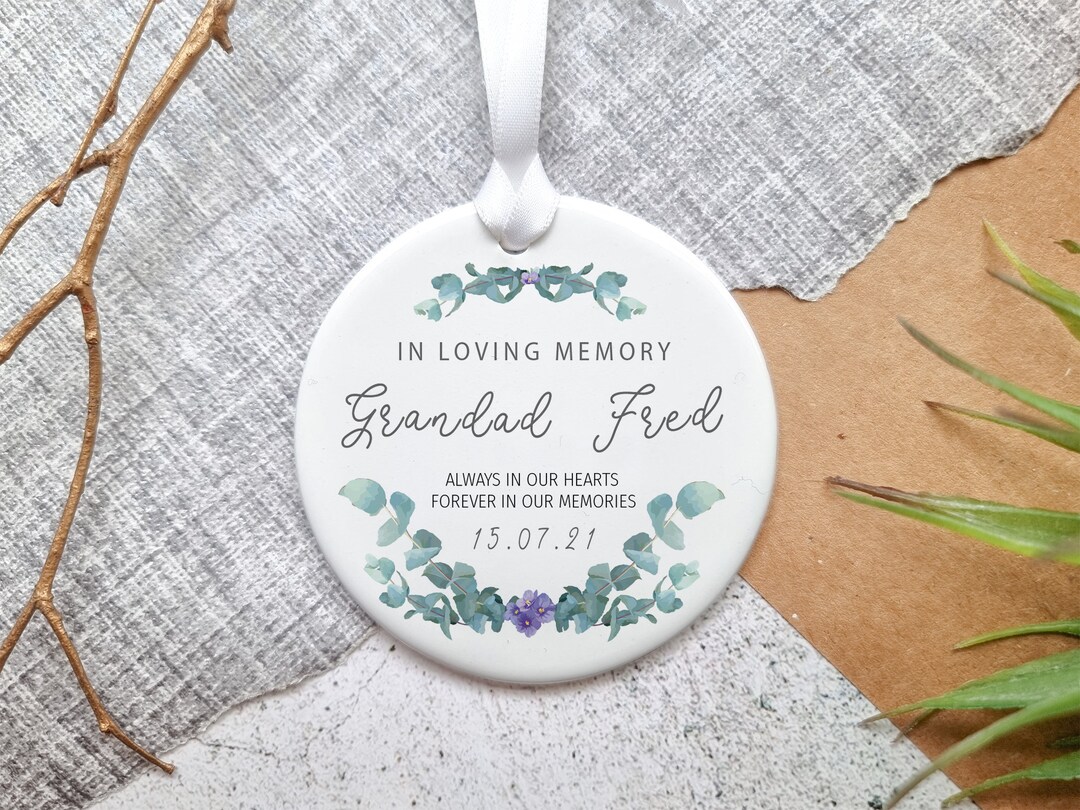 Personalised IN LOVING MEMORY Ceramic Keepsake, Gifts for Family ...