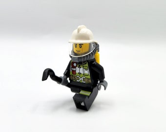 Personalised Engraved LEGO® Brick & Minifigure Fireman Firefighter ...