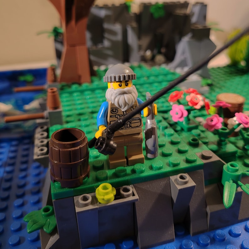 Custom LEGO® Minifigure Male Fisher - Etsy
