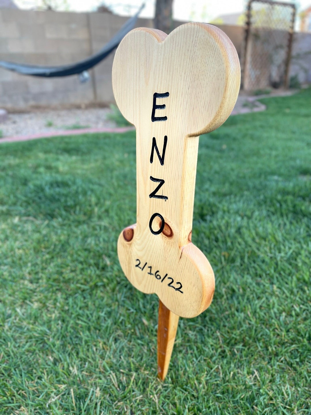 Wooden Engraved Dog Bone Memorial - Etsy