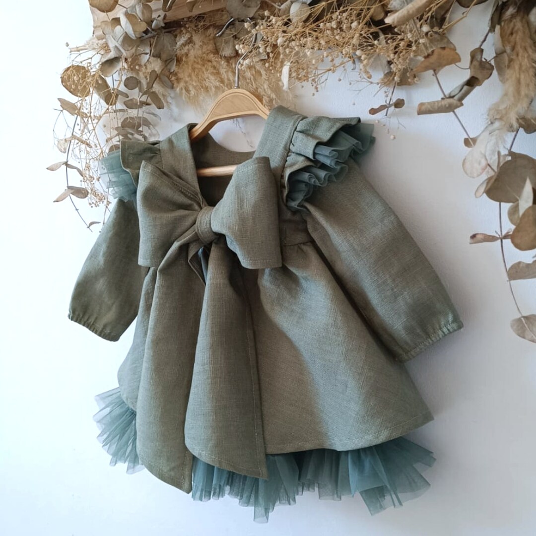 Baby Girls Long Sleeve Dresses for Baby Girl Wedding, Flower Girl Dresses, Baby Girl Wedding ...