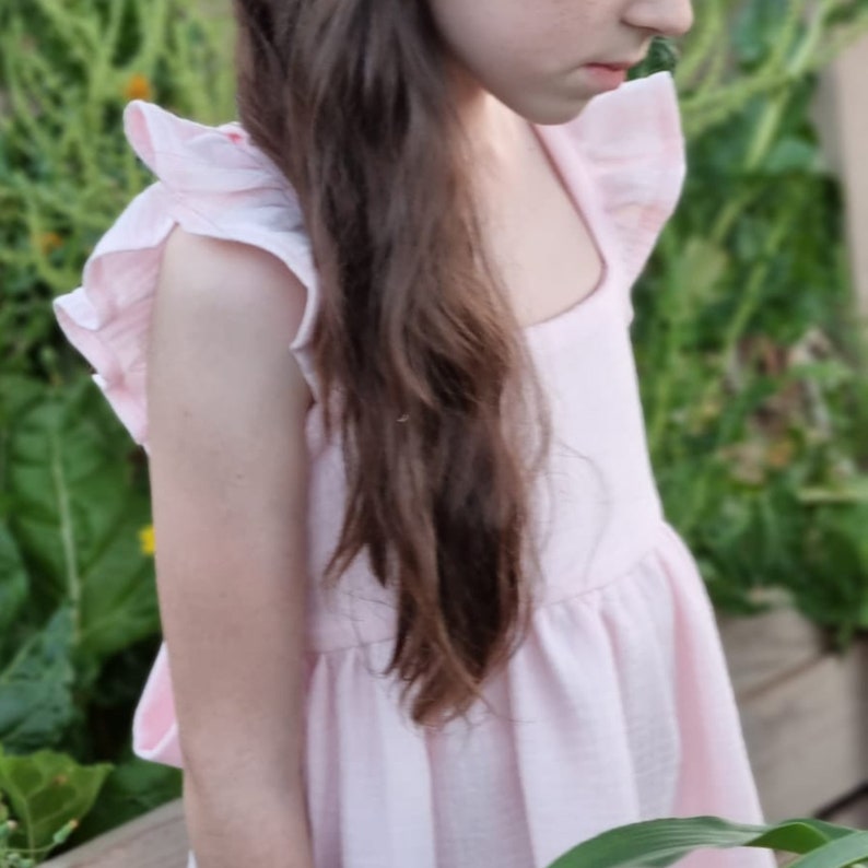 Outfit Spring Dress Pink Organic Muslin Dress Pink Pinafore - Etsy