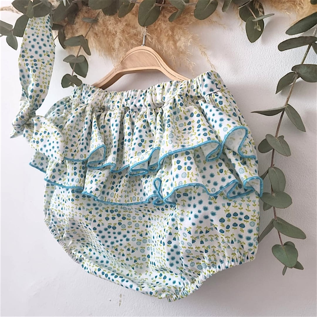 Baby Girl Ruffle Diaper Cover, Girls Summer Top and Panty Set, Baby ...