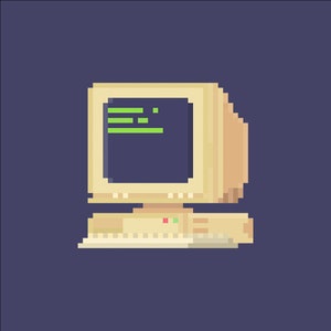 Retro PC Monitor Terminal Pixel Art T-shirt - Etsy