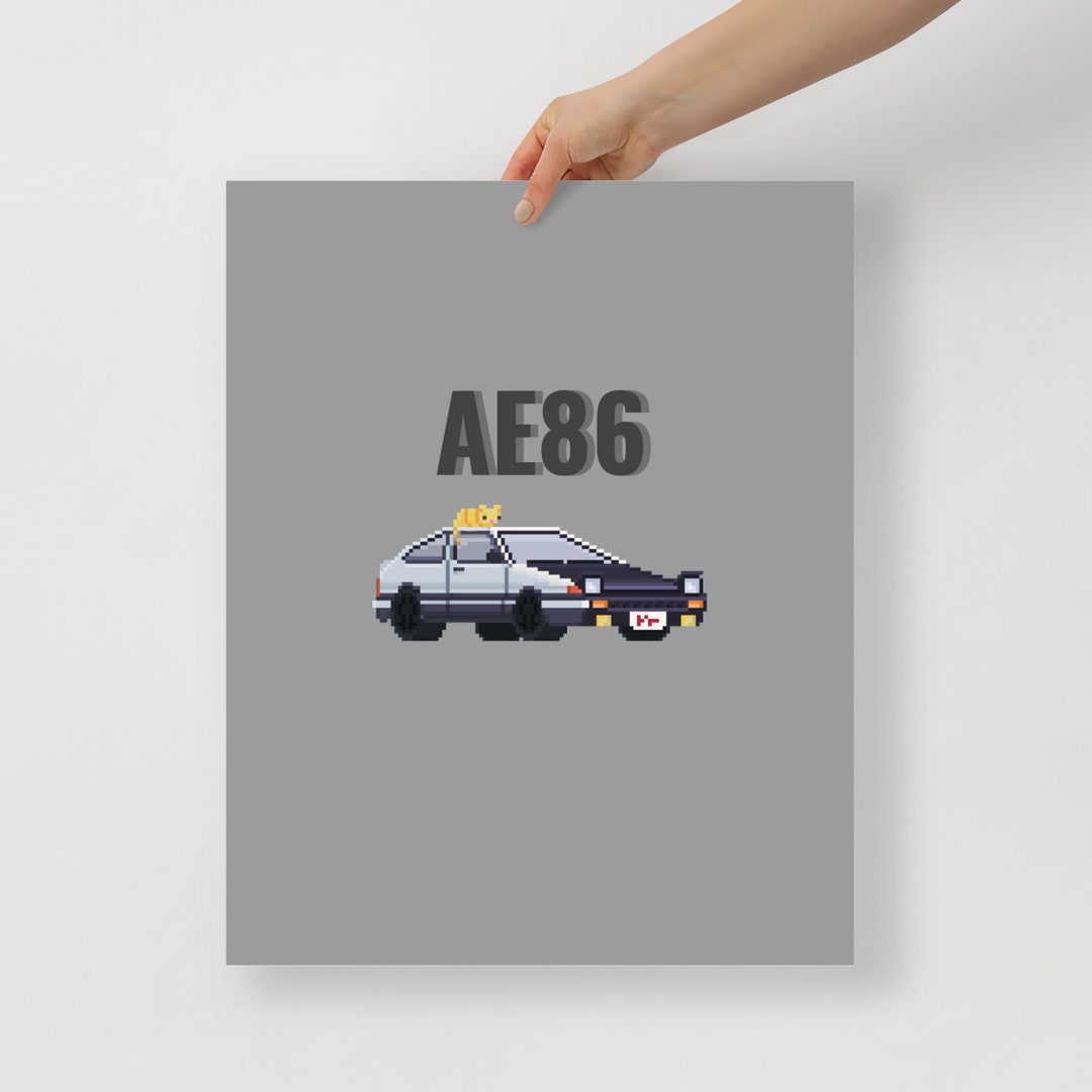 AE86 Pixel Art Poster (multiple Sizes) - Etsy