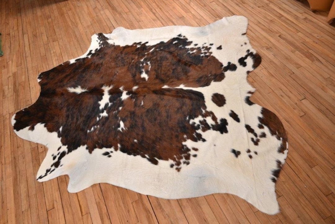 Natural Tricolor Cowhide Rug Cow Skin Floor Rugs Leather - Etsy