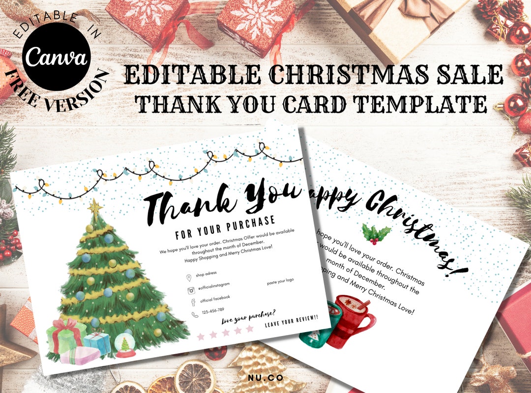 Thank You Card Template | Editable, Printable Thank You Card Business ...