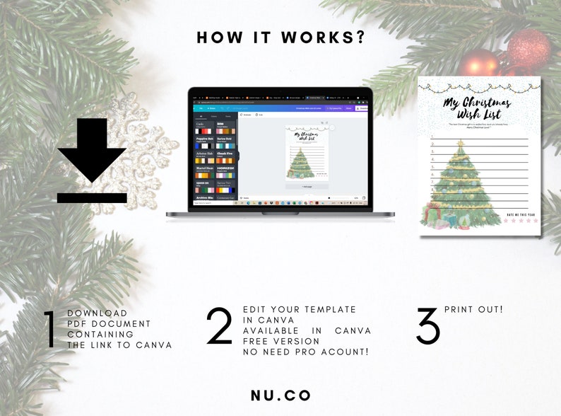 Printable Christmas Wish List | Editable Christmas Wish List | My ...