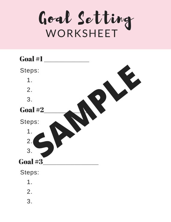 Goal Setting Worksheet Go-getter Worksheet: Goal Setting PDF | Etsy