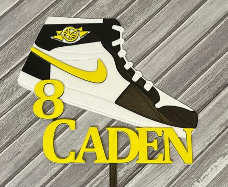 Sneaker Jordan Cake Topper Personalized 1 - Etsy
