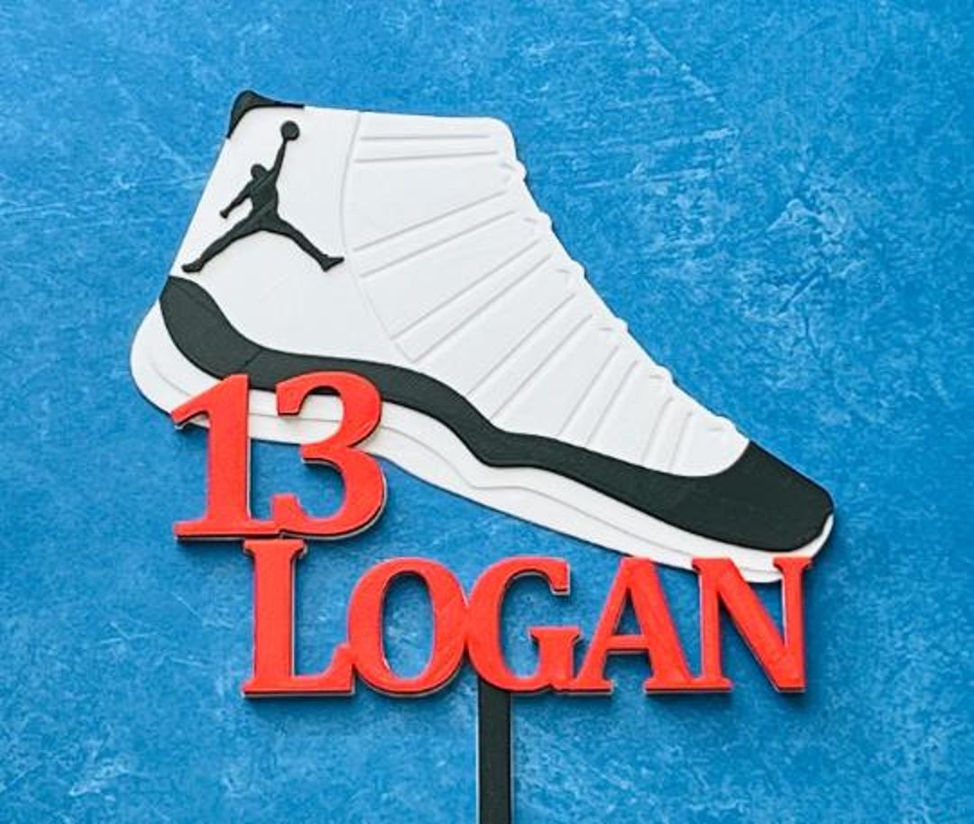 Sneaker Jordan Cake Topper Personalized J - Etsy