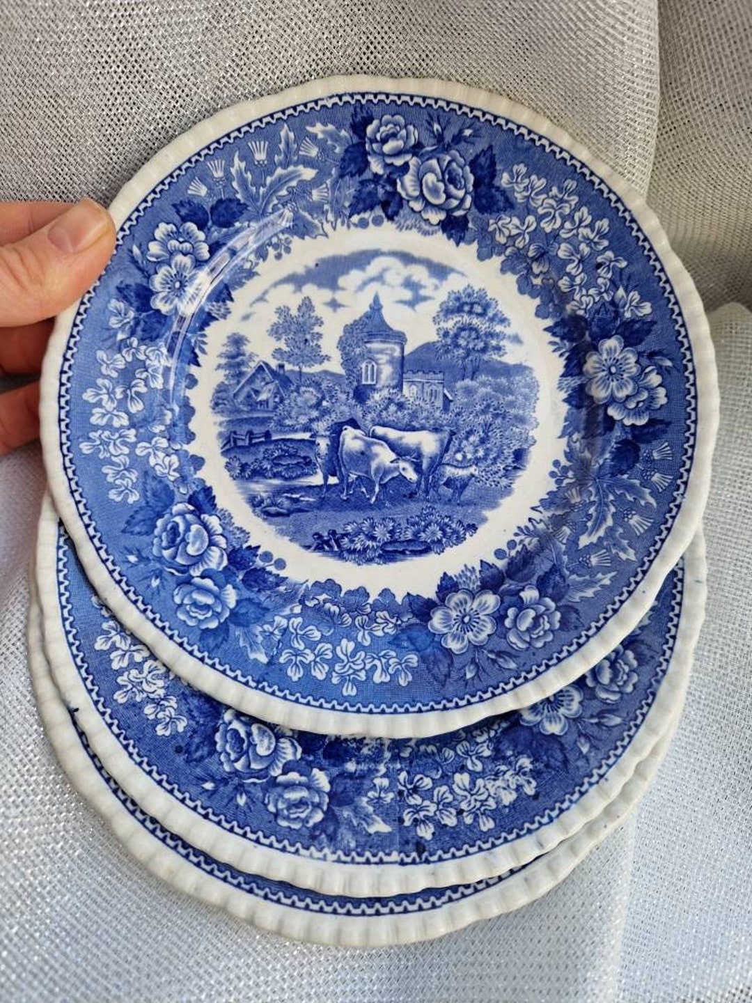 Vintage English Porcelain 1879 1900's, Scenic Ware Staffordshire Adams ...