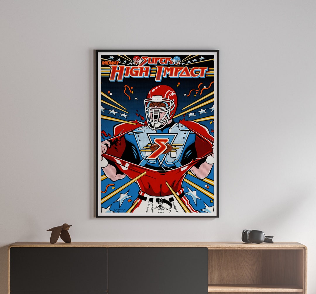 Super High Impact 1991 Football Midway Games Arcade Game Poster 18x24 ...