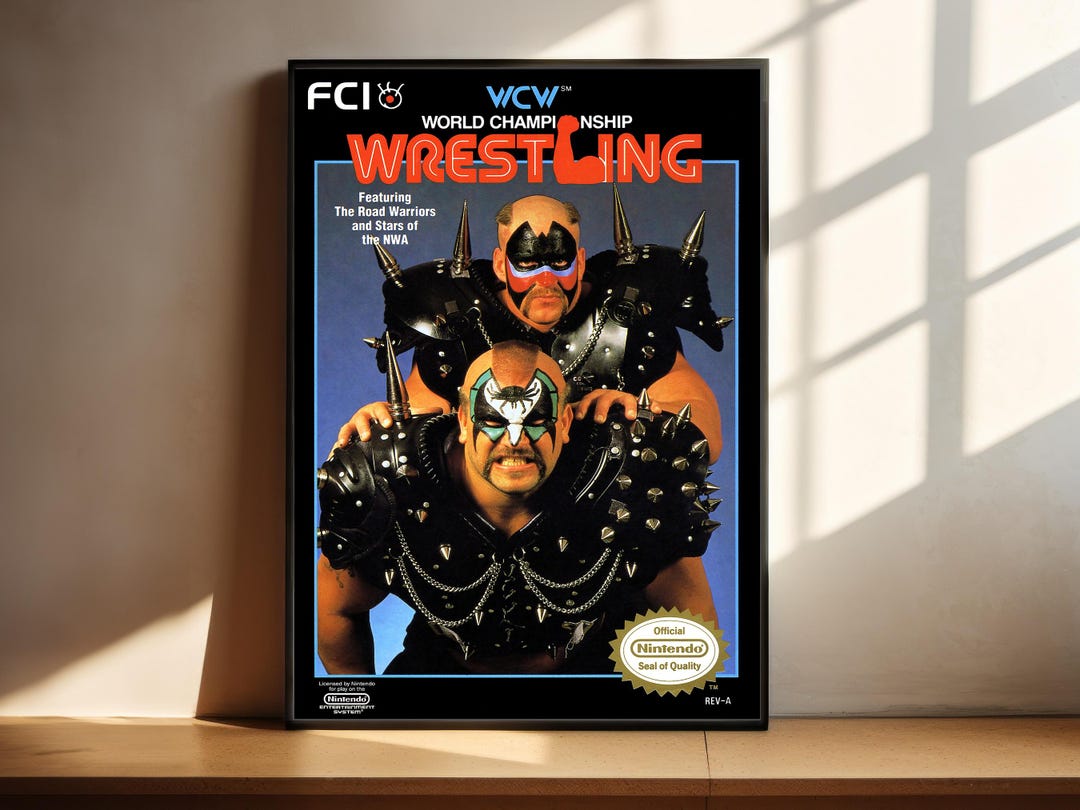 WCW Wrestling NES 8-bit Poster World Championship Video Game Print - Etsy