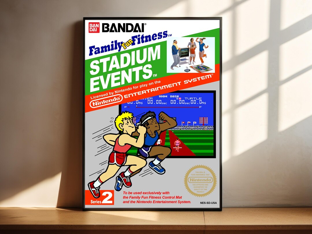 Stadium Events Bandai Retro Poster NES 8-bit Gaming Decor Art Print - Etsy