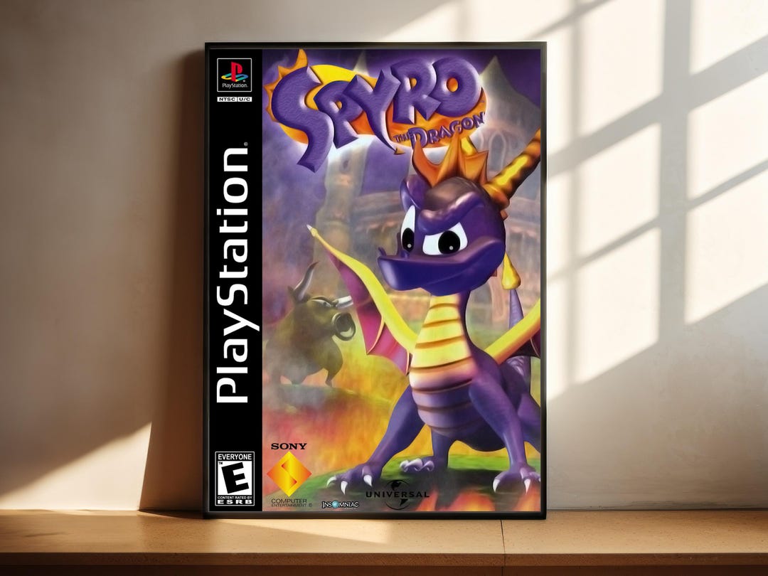 Spyro the Dragon Playstation Poster Art Print Nostalgic - Etsy