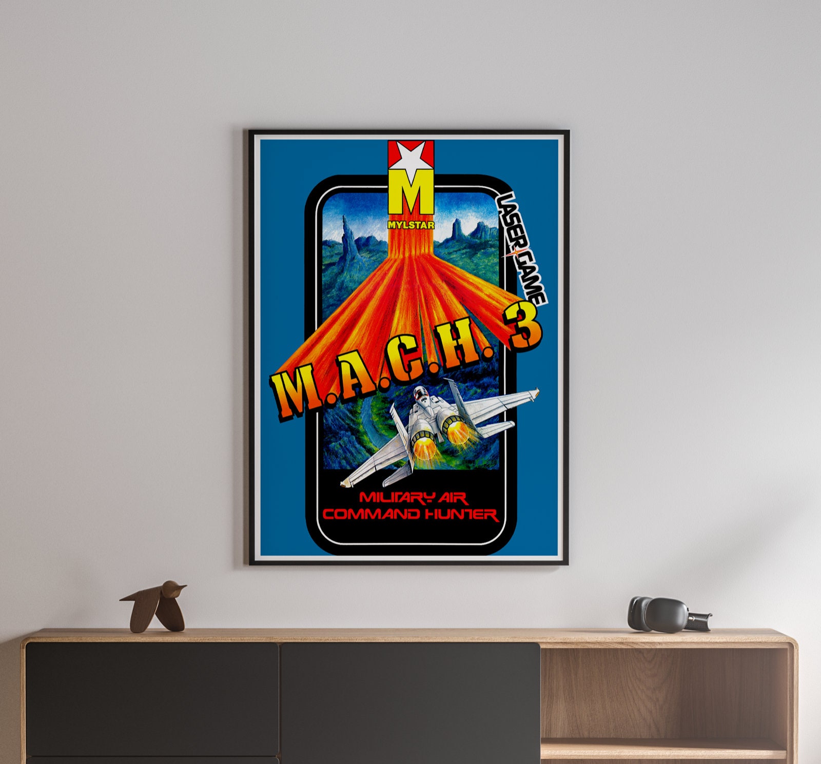 M.A.C.H. 3 Laserdisc Arcade Retro Video Game Poster 18 X 24 - Etsy