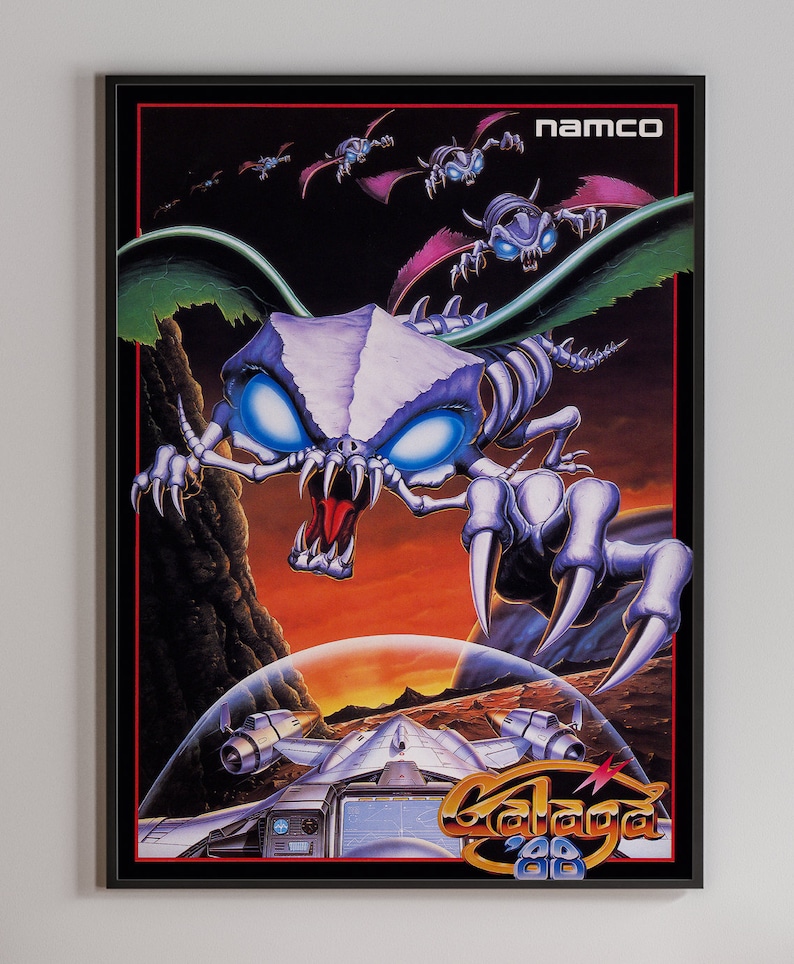 Galaga '88 Arcade Video Game Retro Print Poster 18x24 - Etsy