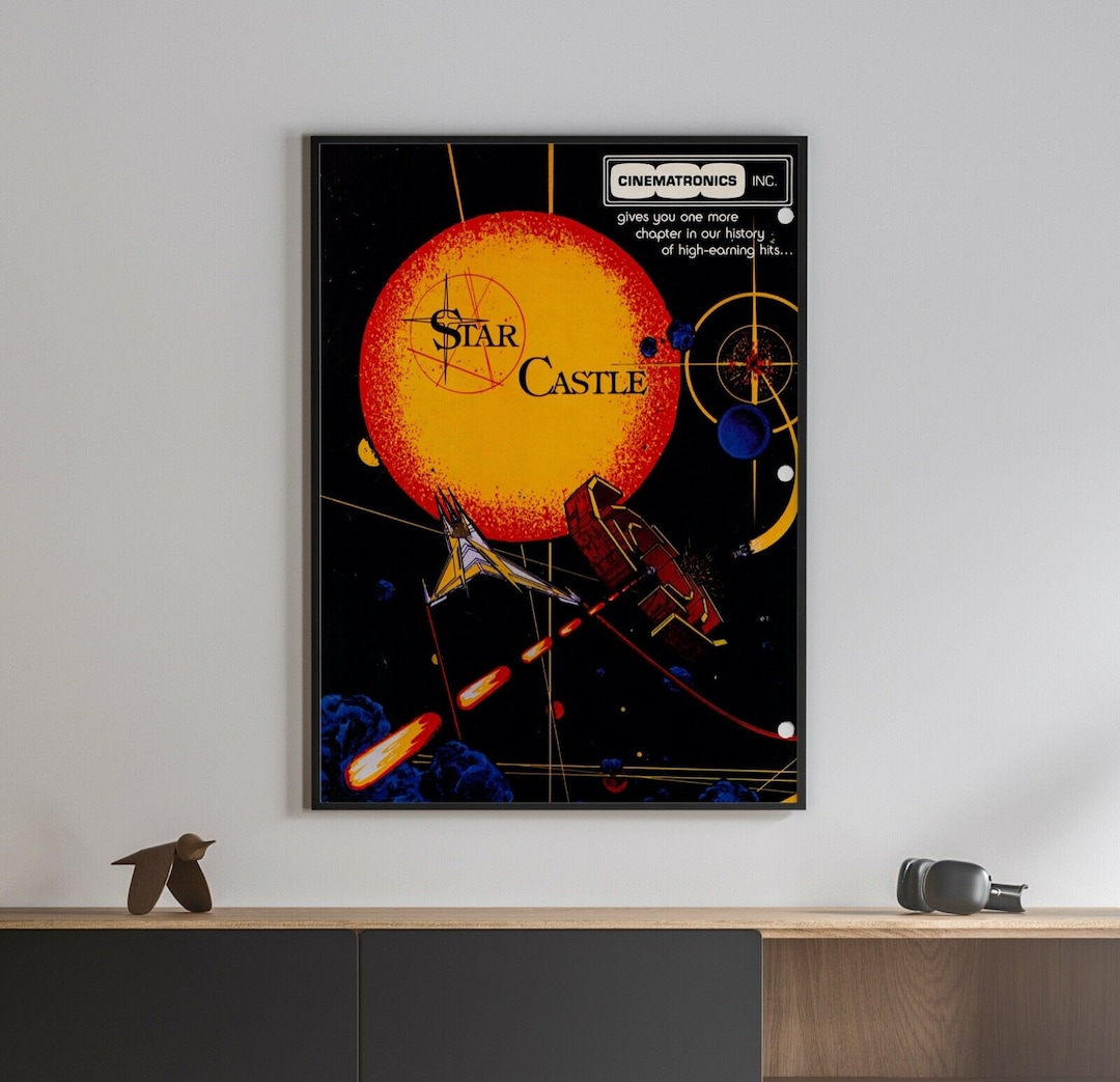 Star Castle Cinematronic 1980 Arcade Video Game Retro Print Poster 18 X ...