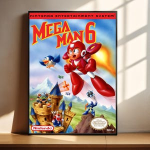 Mega Man 6 Retro NES Poster - Classic Gaming Wall Print - Etsy