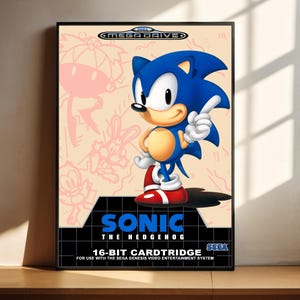 Sonic the Hedgehog Mega Drive Poster – Retro 16-bit Game Art Print - Etsy