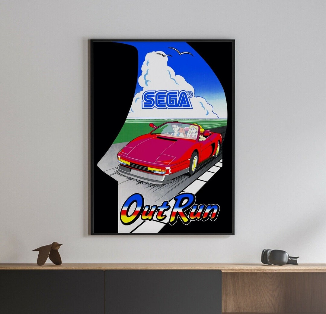 Out Run 1986 Sega Arcade Retro Video Game Poster 18 X 24 Inches - Etsy