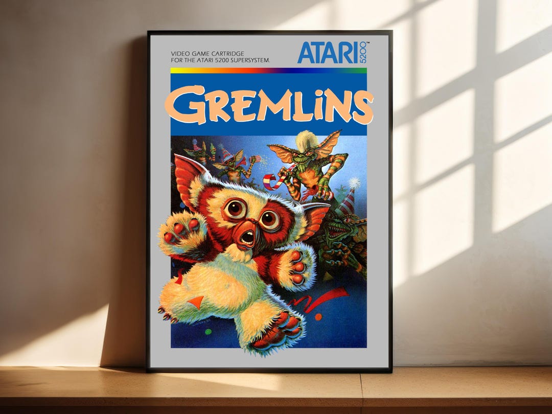 Gremlins Atari Poster Retro Gaming Nostalgic Wall Art - Etsy