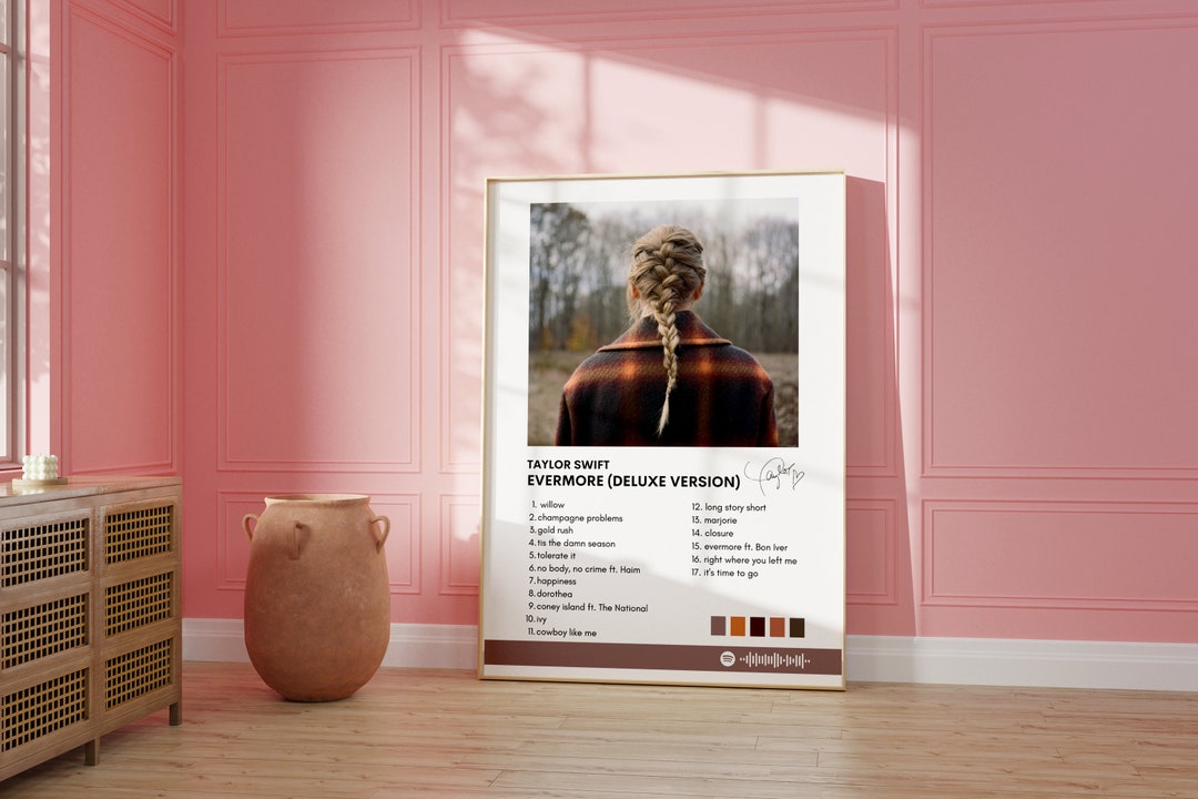 Taylor Swift Evermore Deluxe Version Album Track List Prints Music ...