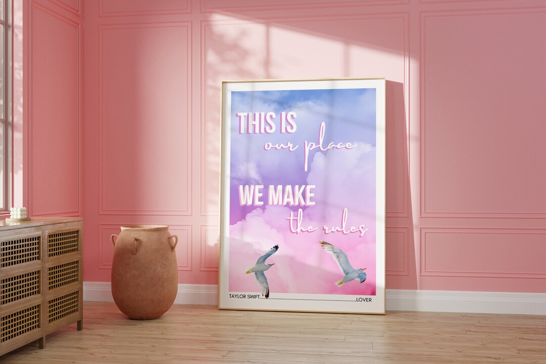 Lover Taylor Swift Print Wall Art Room Decor Girly Art Swiftie