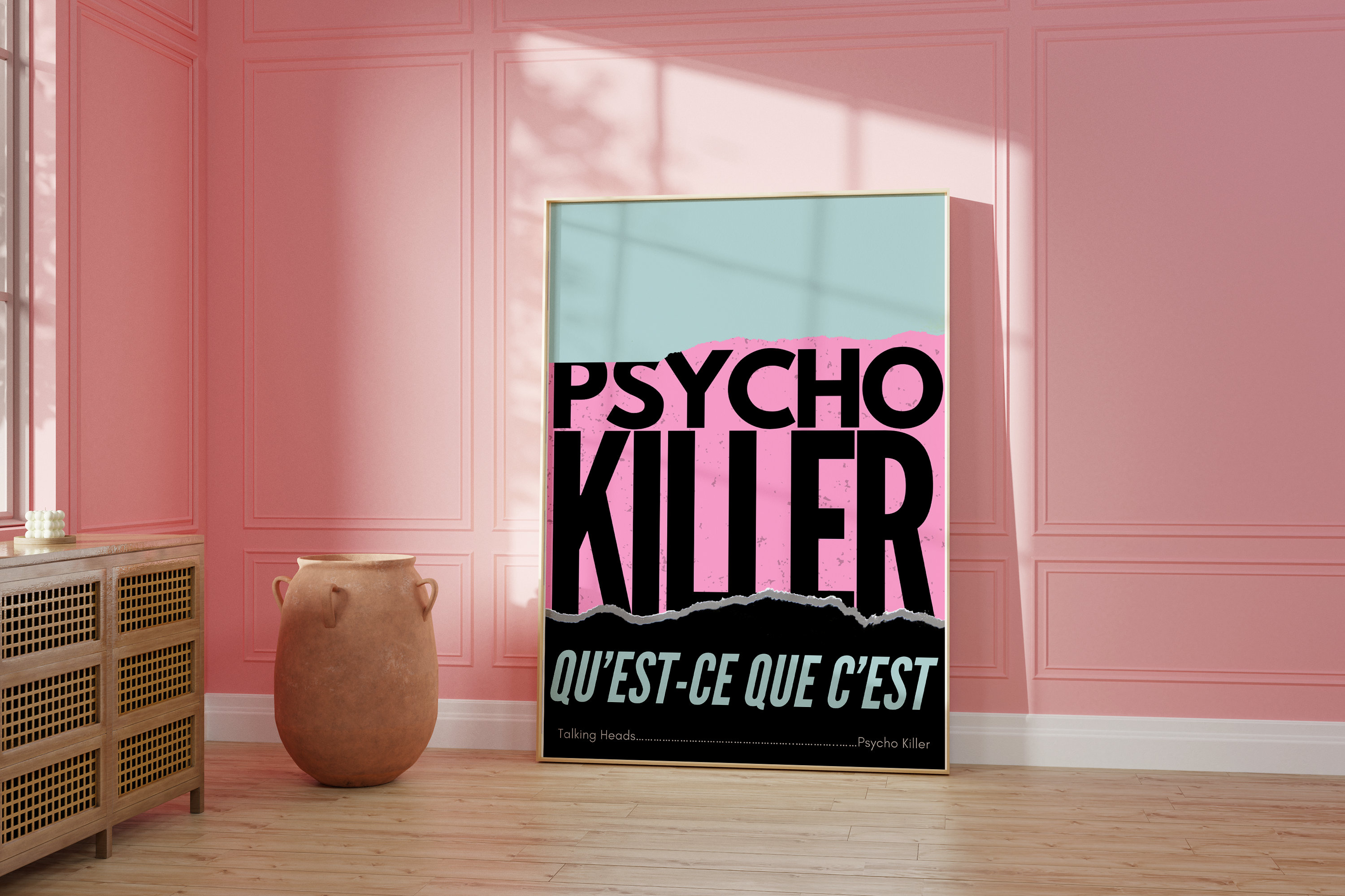 Psycho Killer Talking Heads Song Lyric Print Music Poster - Etsy UK