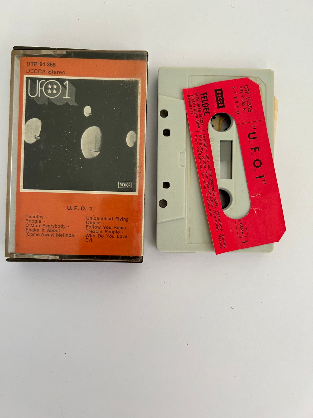 UFO UFO 1 Decca Cassette Tape Labels Unstuck - Etsy