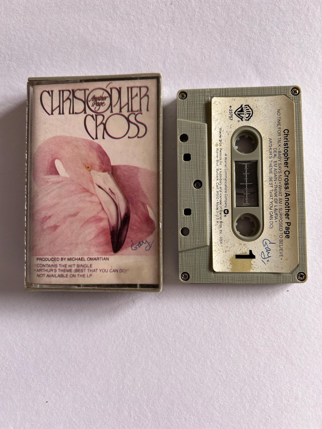 Christopher Cross Another Page Labels Coming off Cassette Tape - Etsy