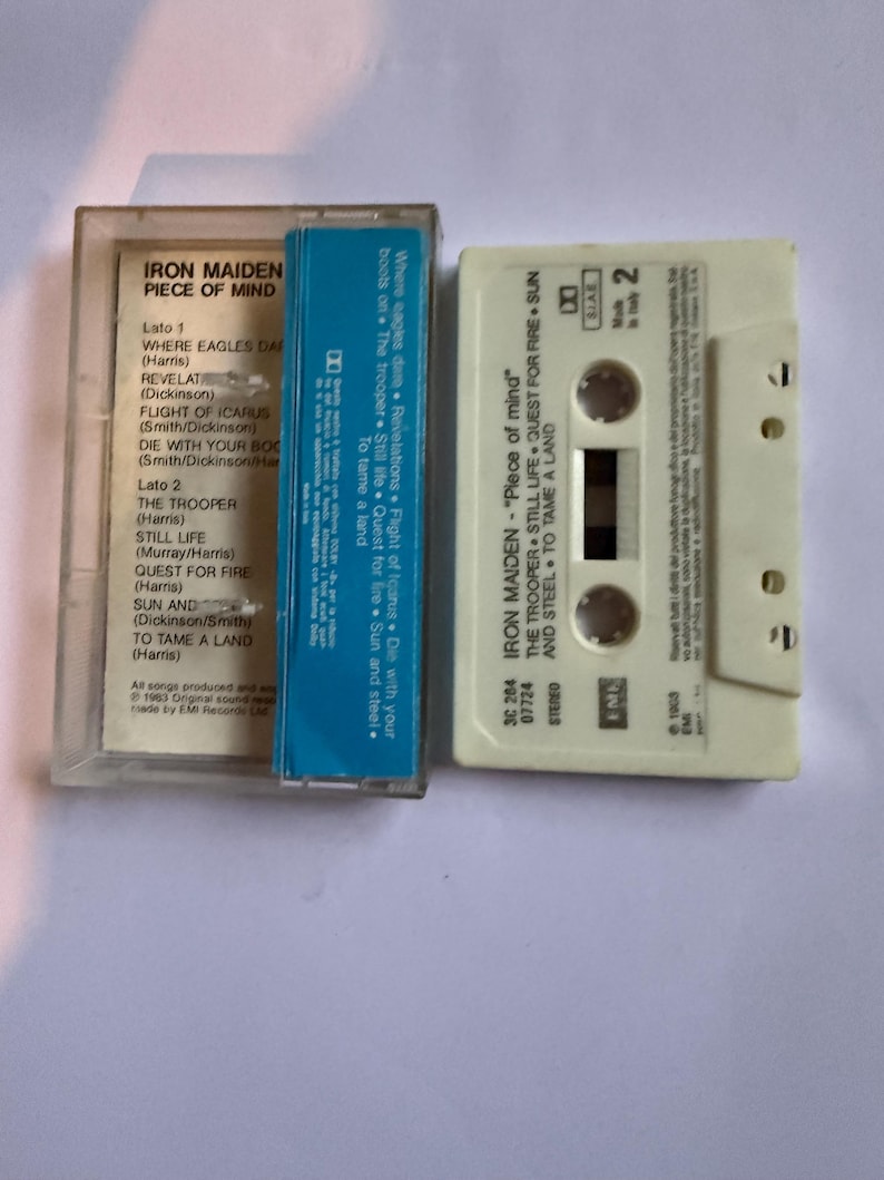 Iron Maiden Piece of Mind Italian Cassette Tape - Etsy