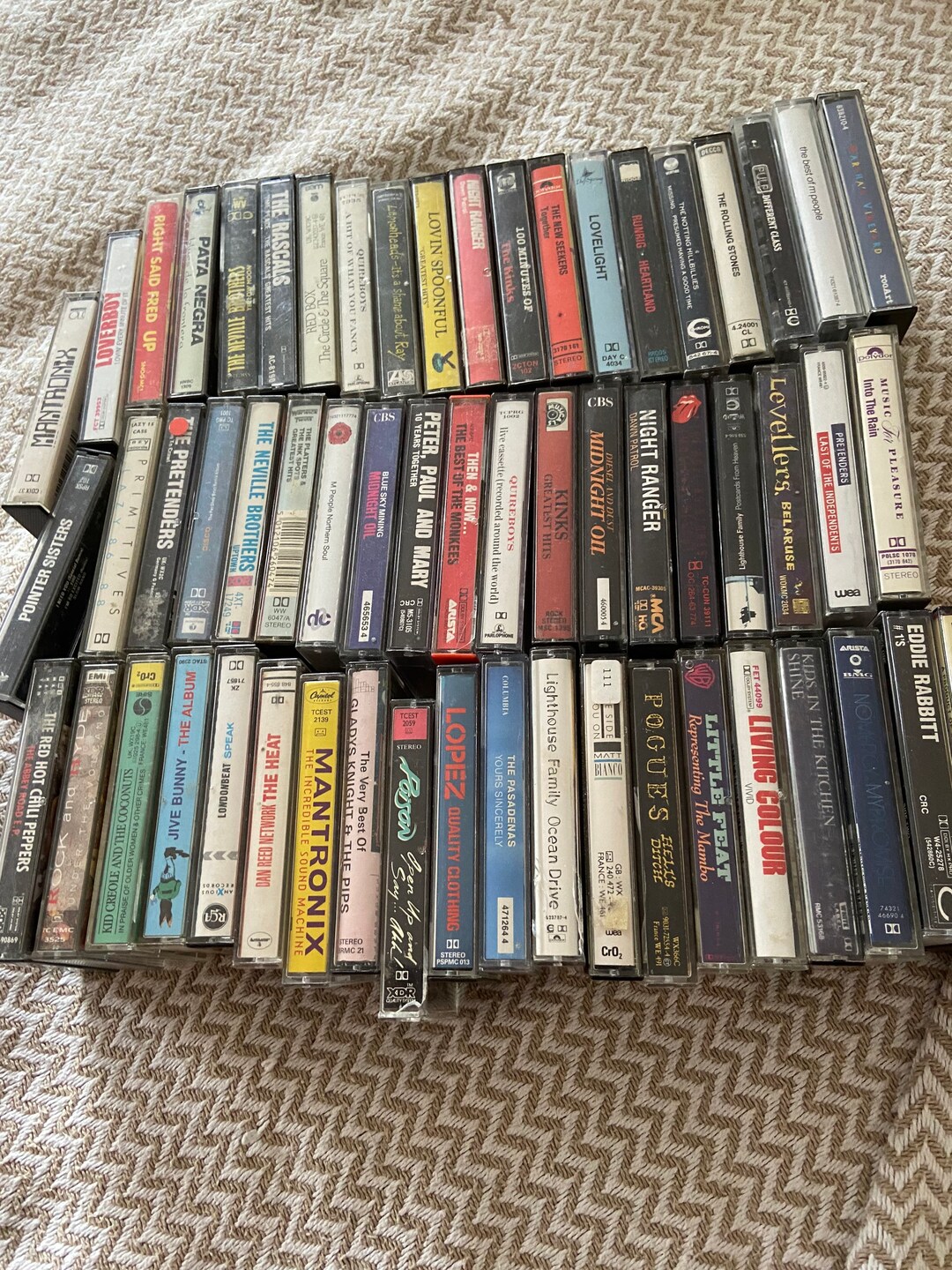 L-R Cassette Tapes Various Artists Inc. Pulp,midnight Oil,lighthouse ...