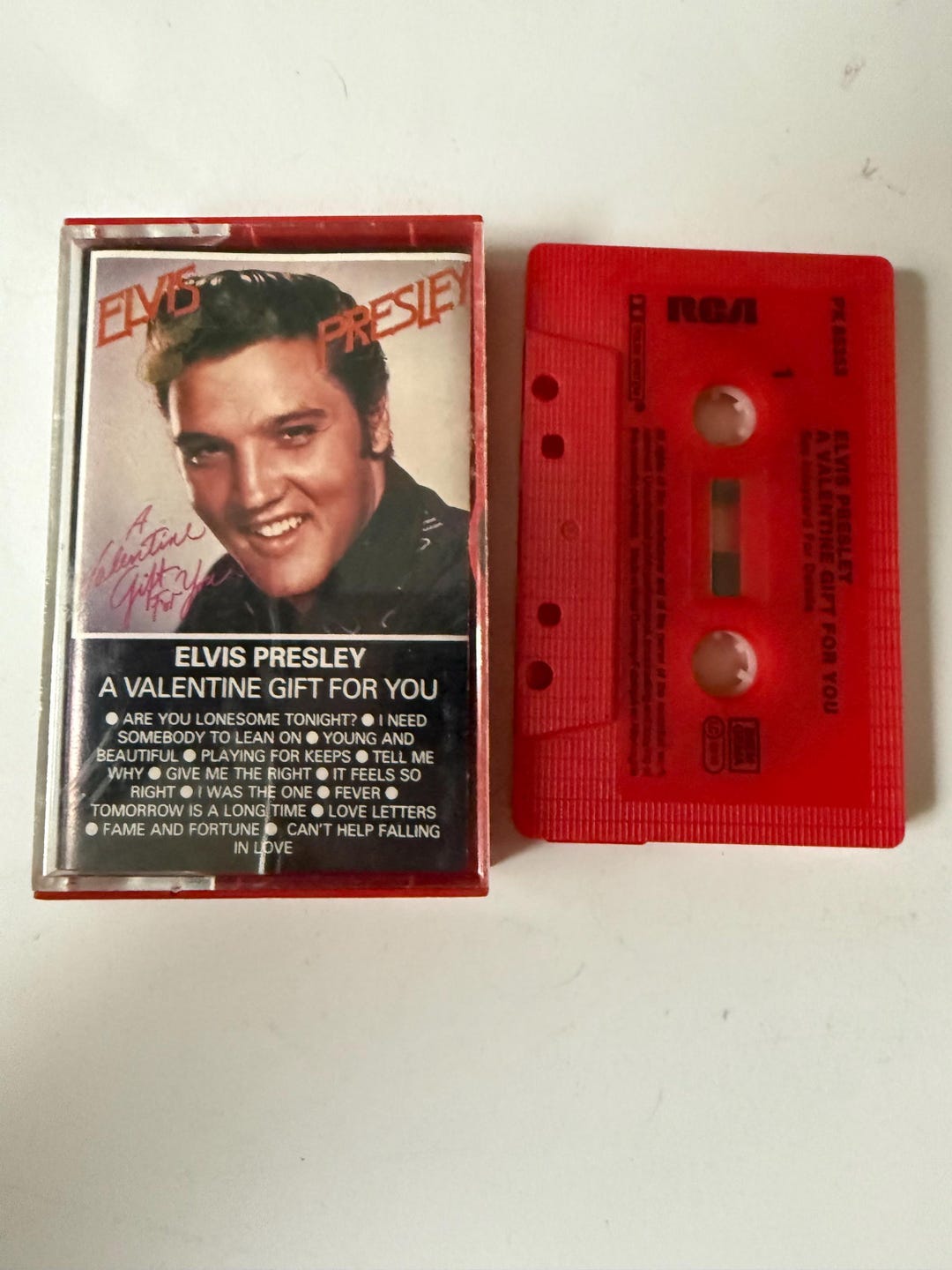 Elvis Presley A Valentine Gift for You Red Cassette Tape - Etsy
