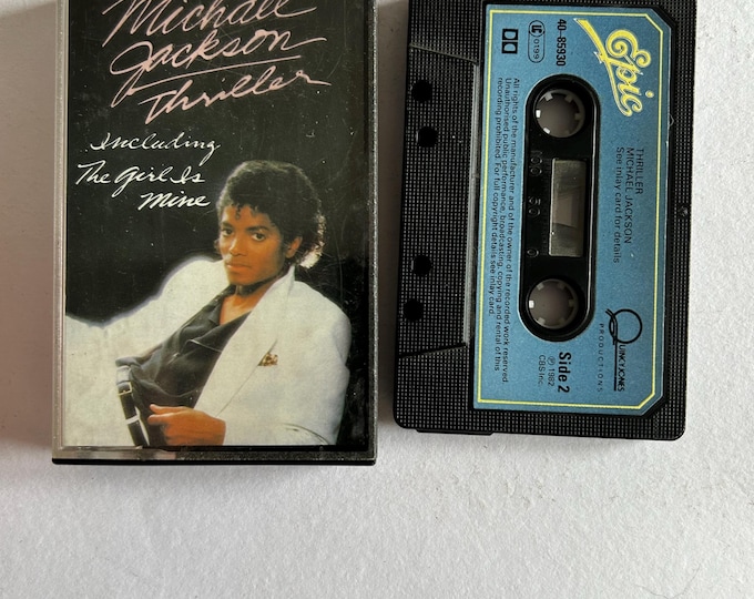 Michael Jackson Thriller Cassette Tape 1982 Billie Jean, P.Y.T., Human Nature, Beat It, Wanna Be ...
