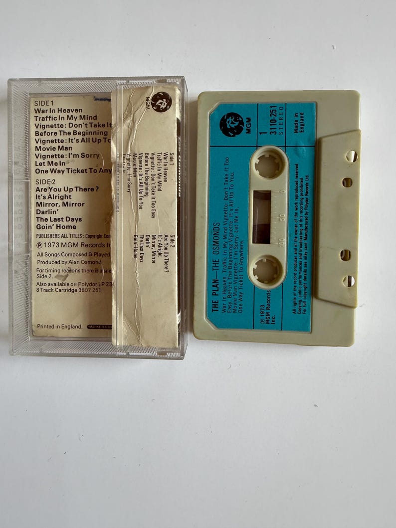 The Osmonds the Plan Cassette Tape - Etsy