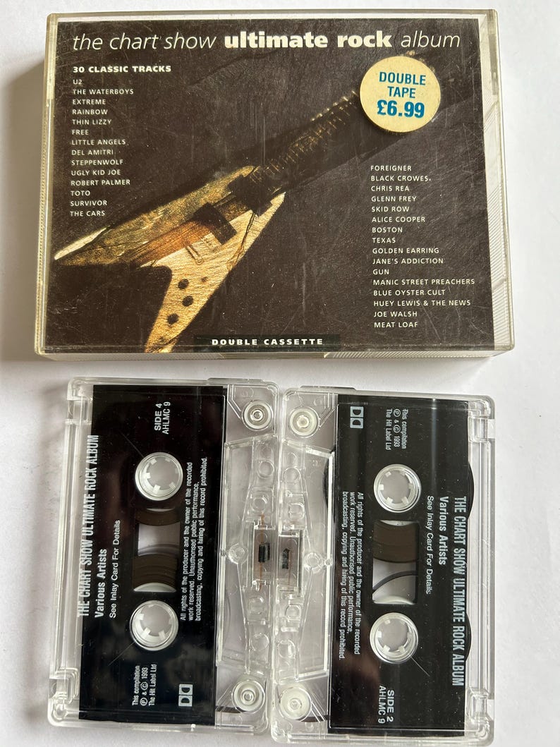 The Chart Show Ultimate Rock Album Various Artists Double Cassette Tape ...