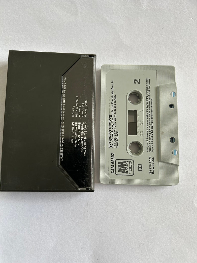 Police Outlandos D’amour Cassette Tape - Etsy