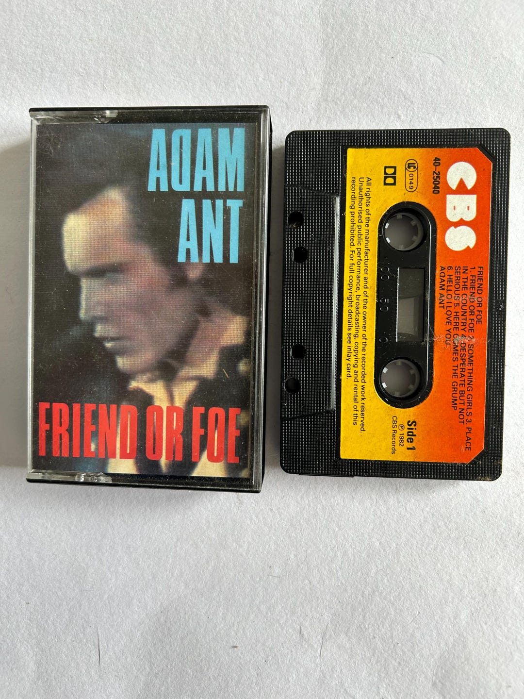 Adam Ant Friend or Foe Cassette Tape - Etsy
