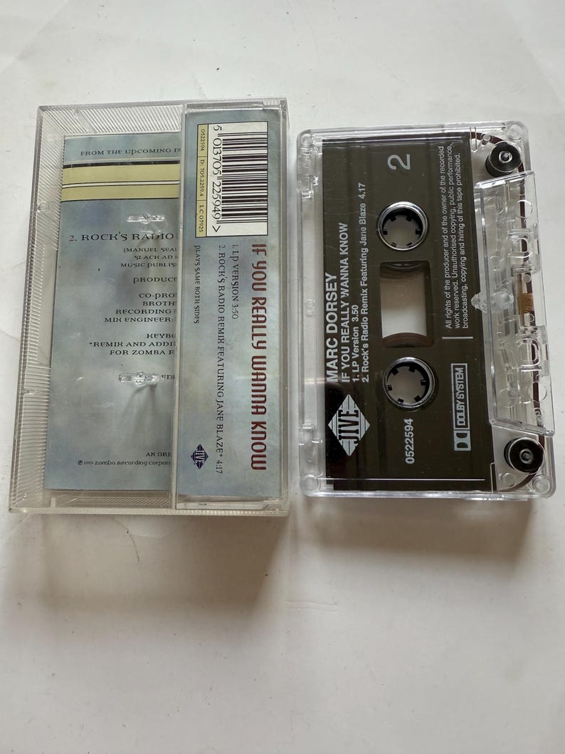 Marc Dorsey If You Really Wanna Know Cassette Tape - Etsy