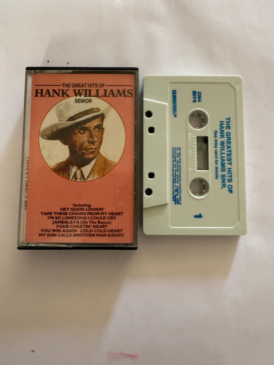 Hank Williams Senior the Great Hits of Cassette Tape - Etsy