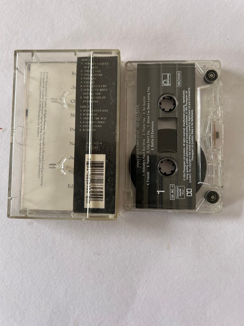 Jimmy Page and Robert Plant No Quarter Cassette Tape - Etsy
